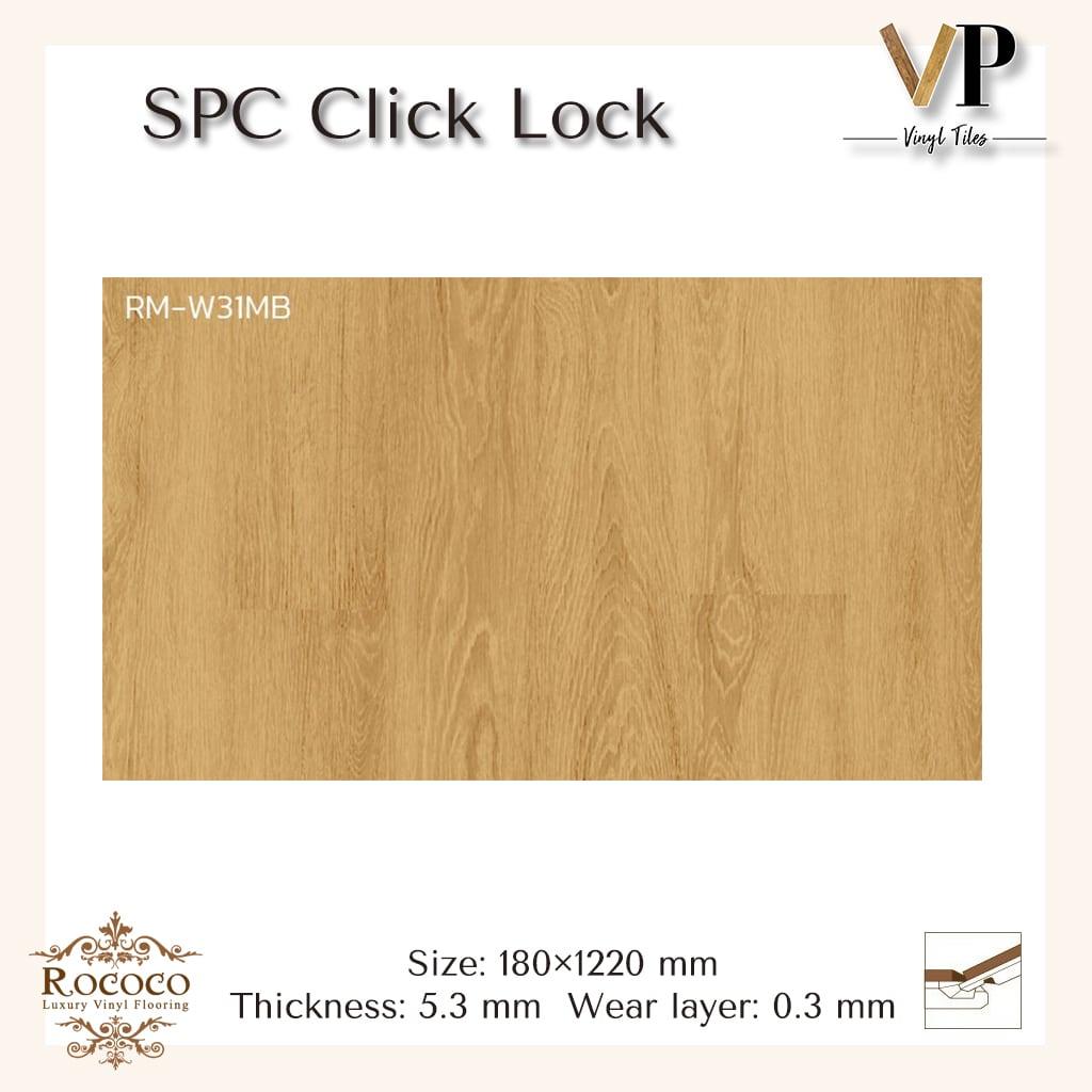 กระเบื้องไวนิล SPC Click Lock 5มม. สี RM-W31MB | VP Vinyl Tiles